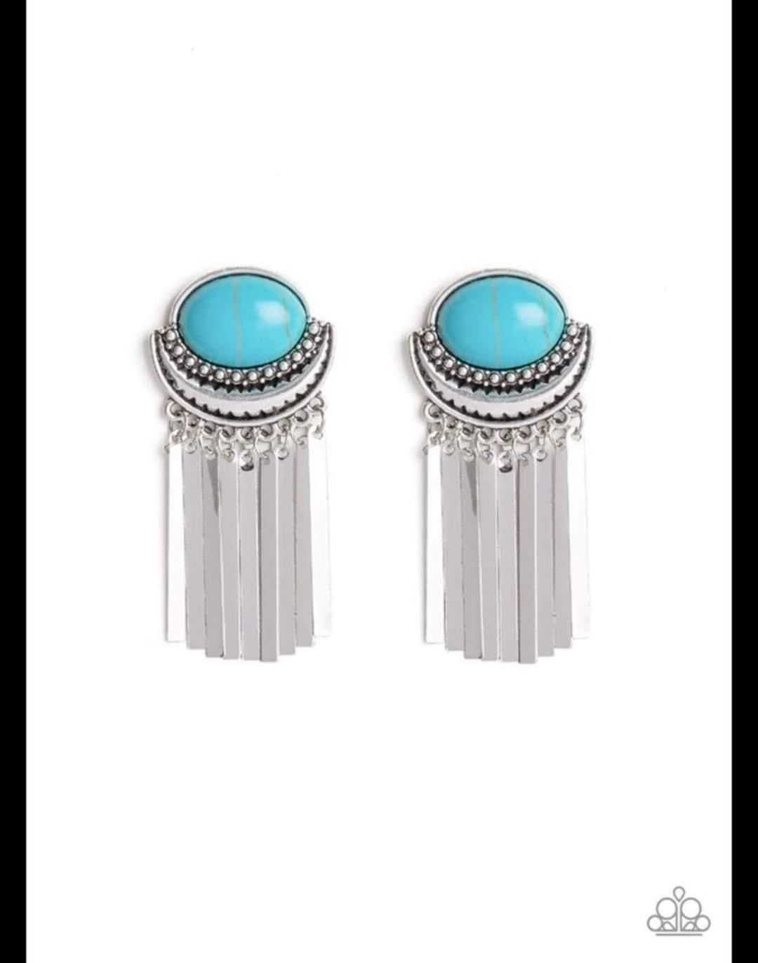 Paparazzi - Monsoon Season Blue Earrings – April’s Amazing Adornments Paparazzi - Monsoon Season Blue Earrings – April’s Amazing Adornments